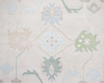 Fiona Rug – Hand-Knotted Wool Oushak in Ivory & Blue | Locust Lane ...