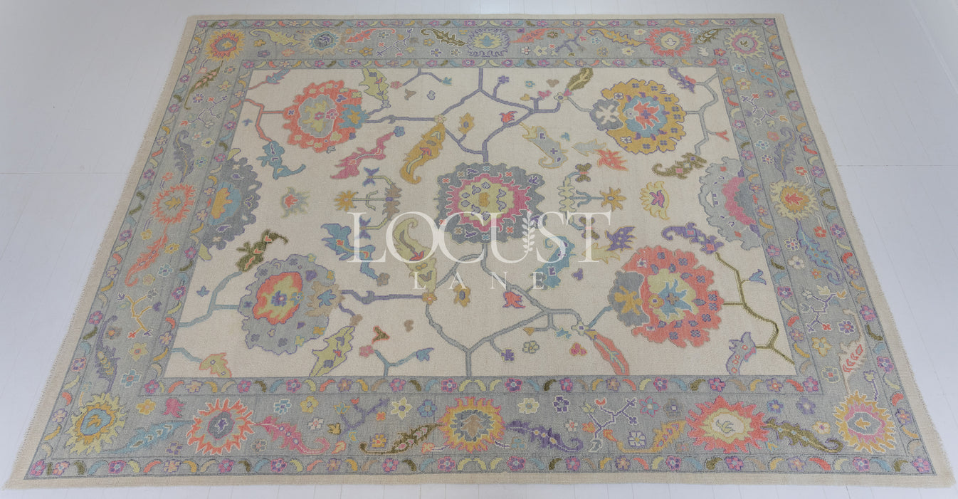 Inez Rug – Hand-Knotted Oushak in Multi-Color Jewel Tones | Locust Lane ...