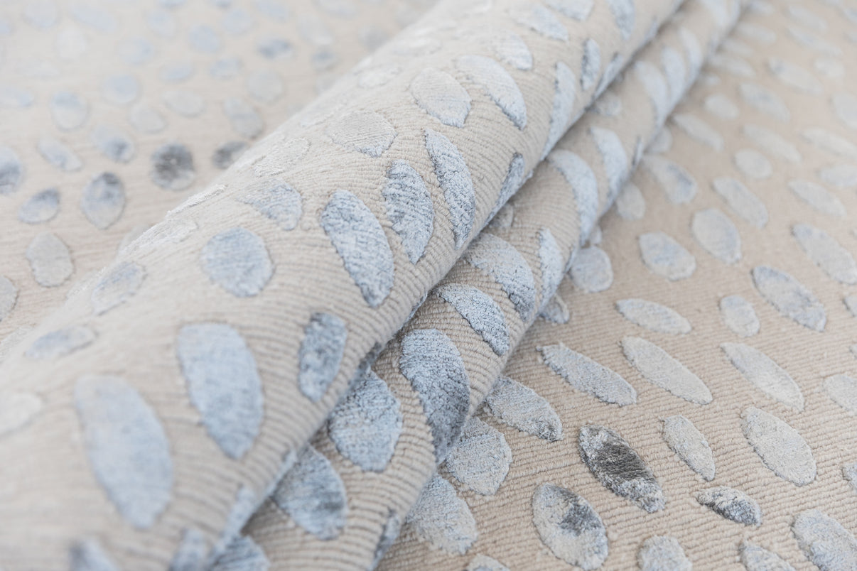 Jane in Pewter Silk Handcrafted Rug – Locust Lane Rugs