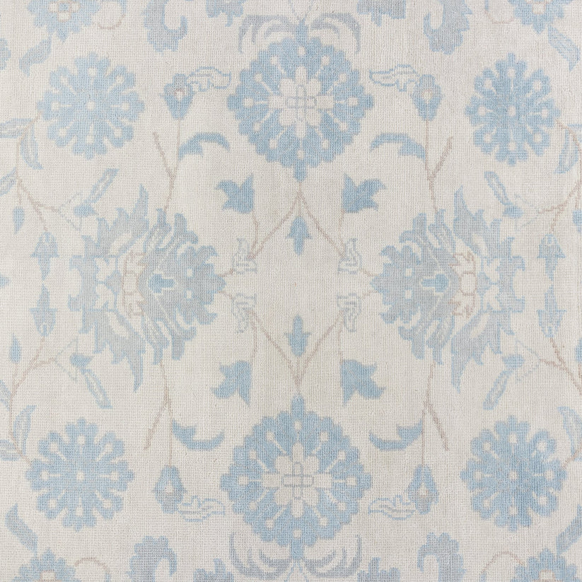 Estelle Rug – Hand-Knotted Ivory & Blue Wool Rug | Locust Lane – Locust ...