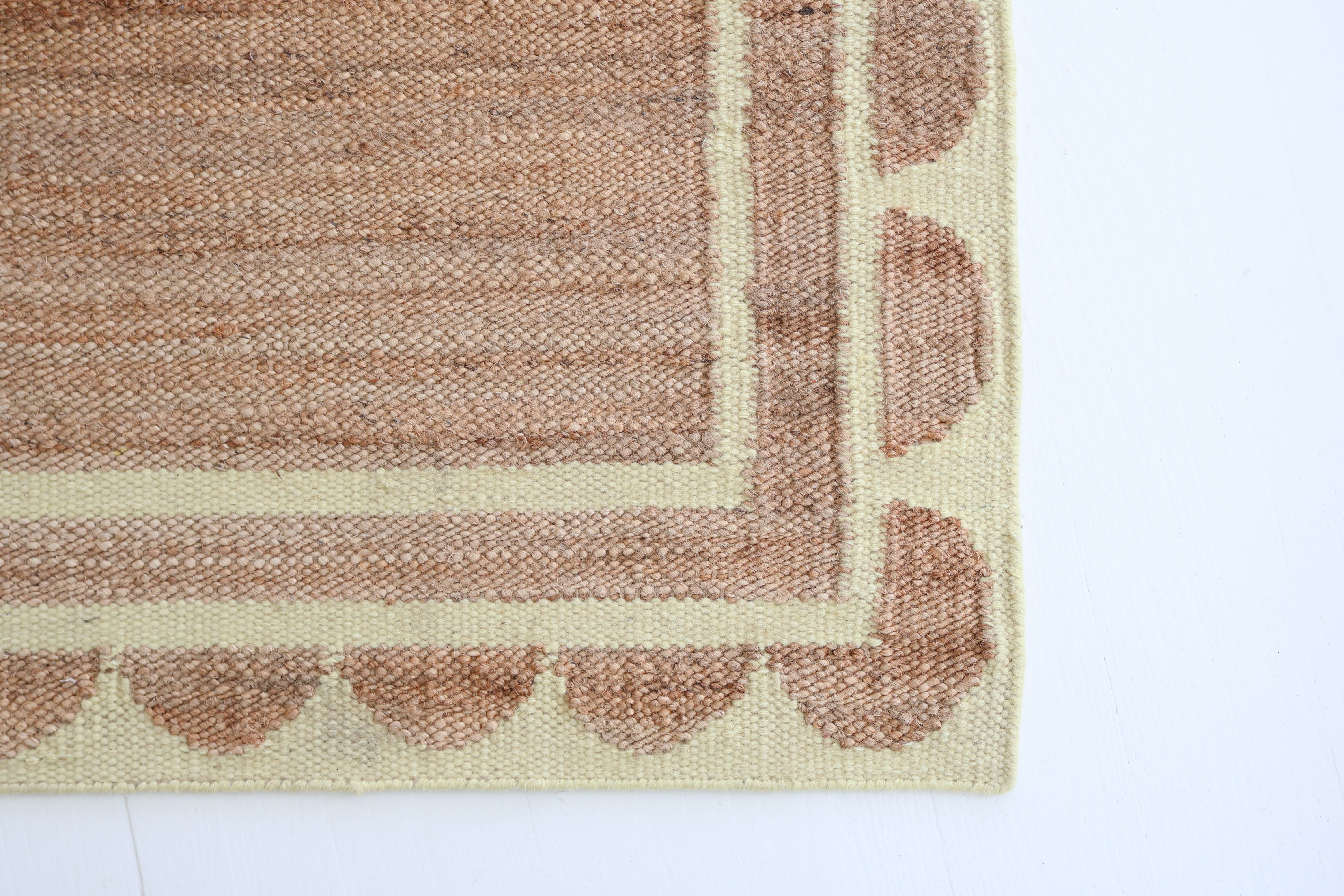 Sweet Pear Scalloped Edge Rug | Jute & Wool | Locust Lane Rugs