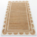 White Scalloped Edge Rug | Jute & Wool | Locust Lane Rugs
